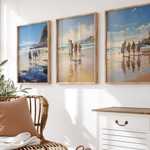 Sunny Surfing Trio, We Call Surfs Up! Set 2 Digital Download Art Set of ...