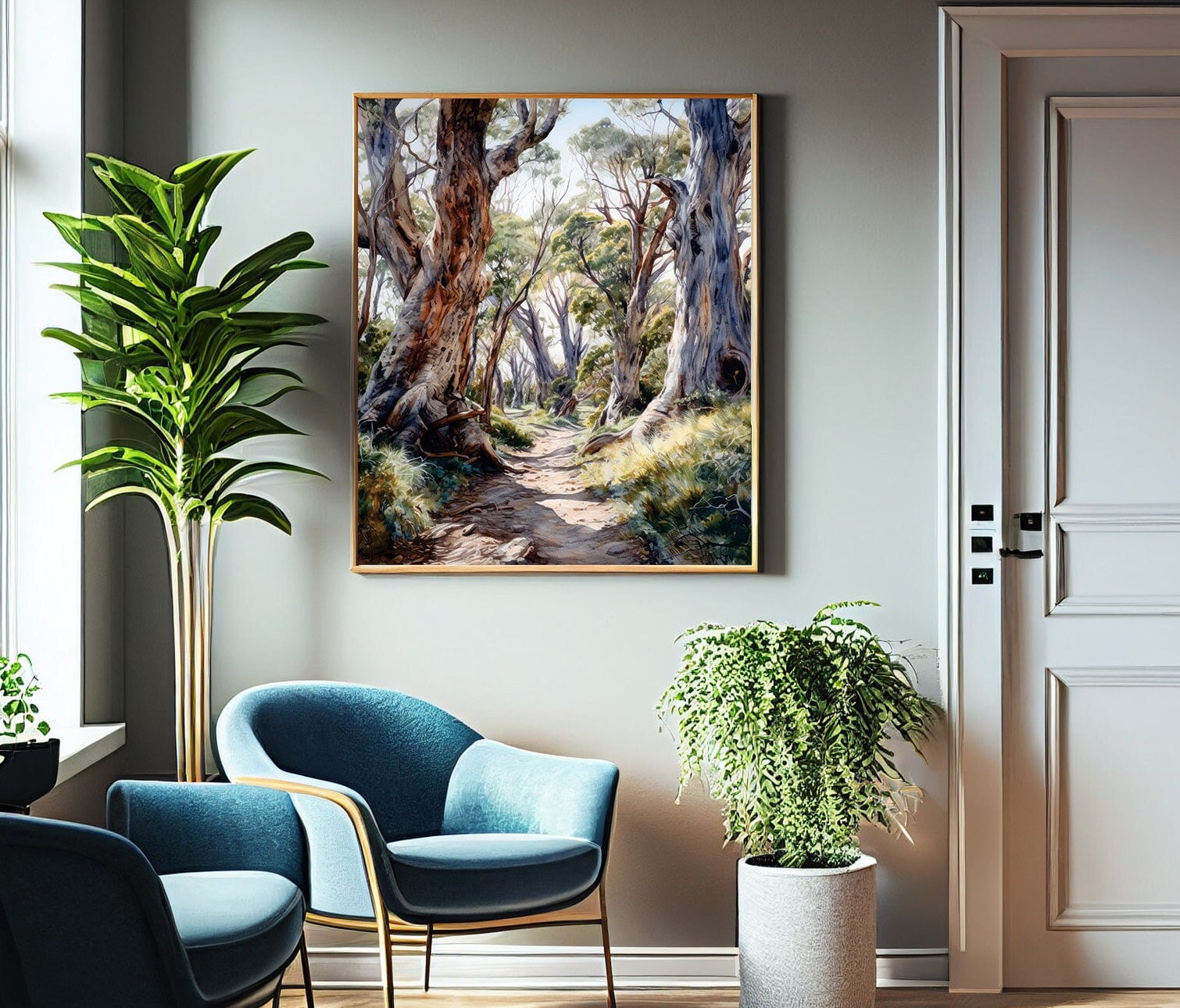 Australian Wall Art Print Giant Silky Oak 2, Outback Landscape Rural ...