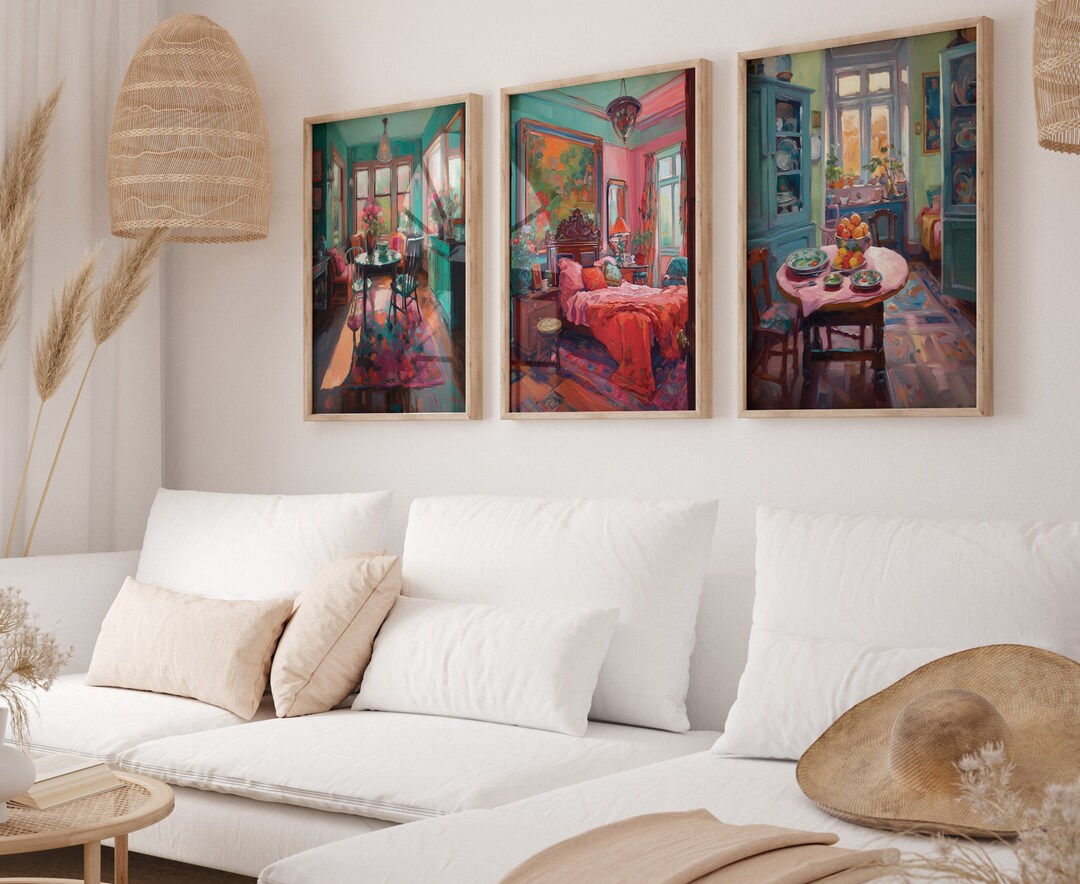 Abstract Art Prints, Abstract Set 3 Prints, Inspired by Mattise We Call ...