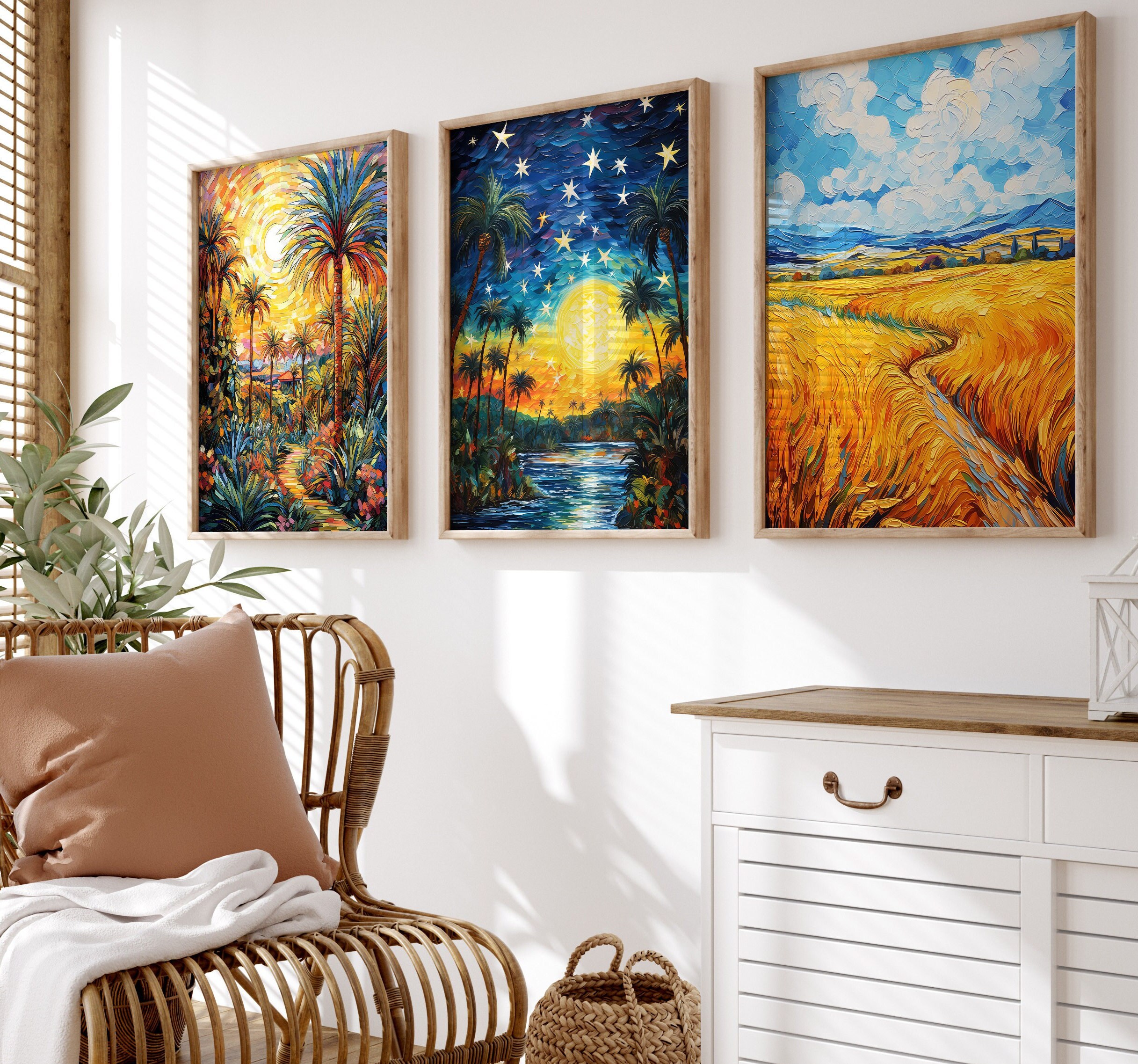 Vincent Van Gogh's Style, of Art set 3 Special Collection Set 4. A ...