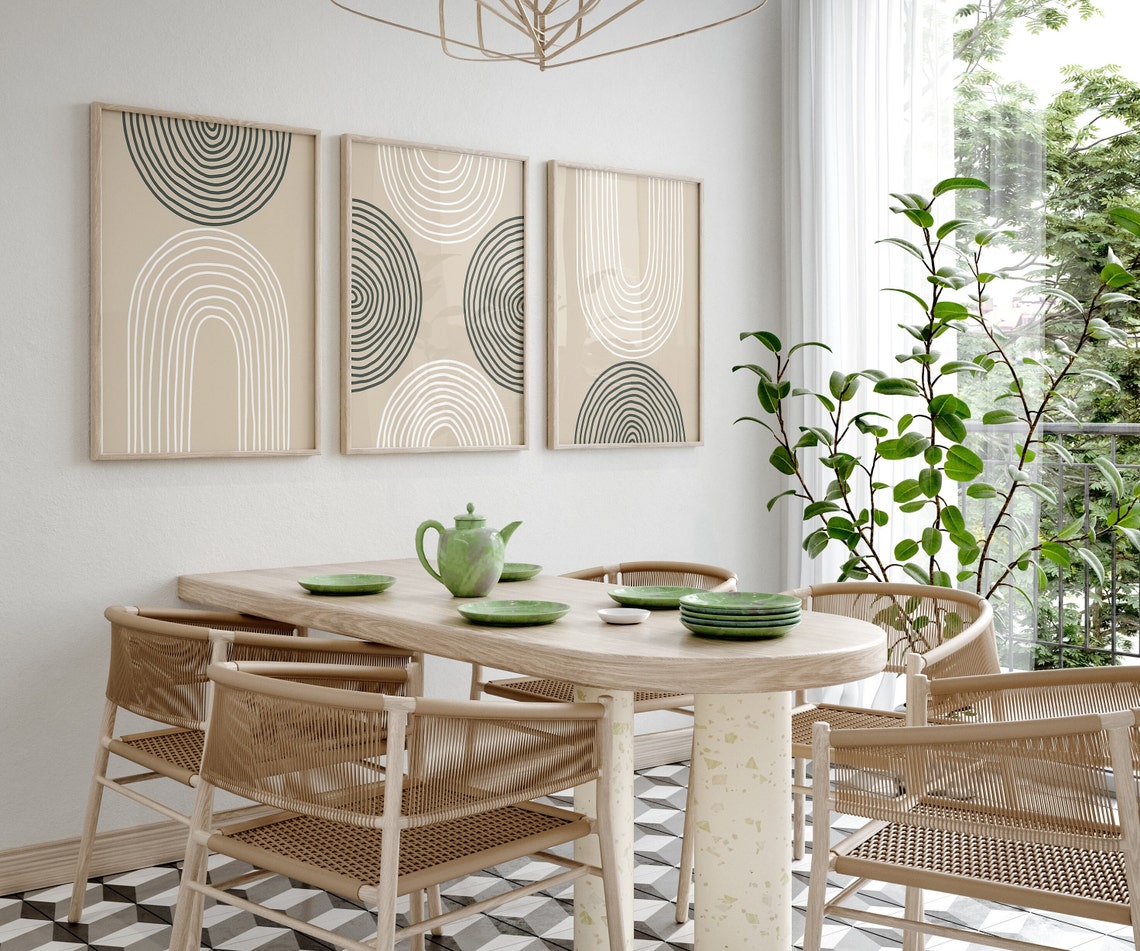 New Design u-turns Modern Geometric Wall Art Set - Etsy