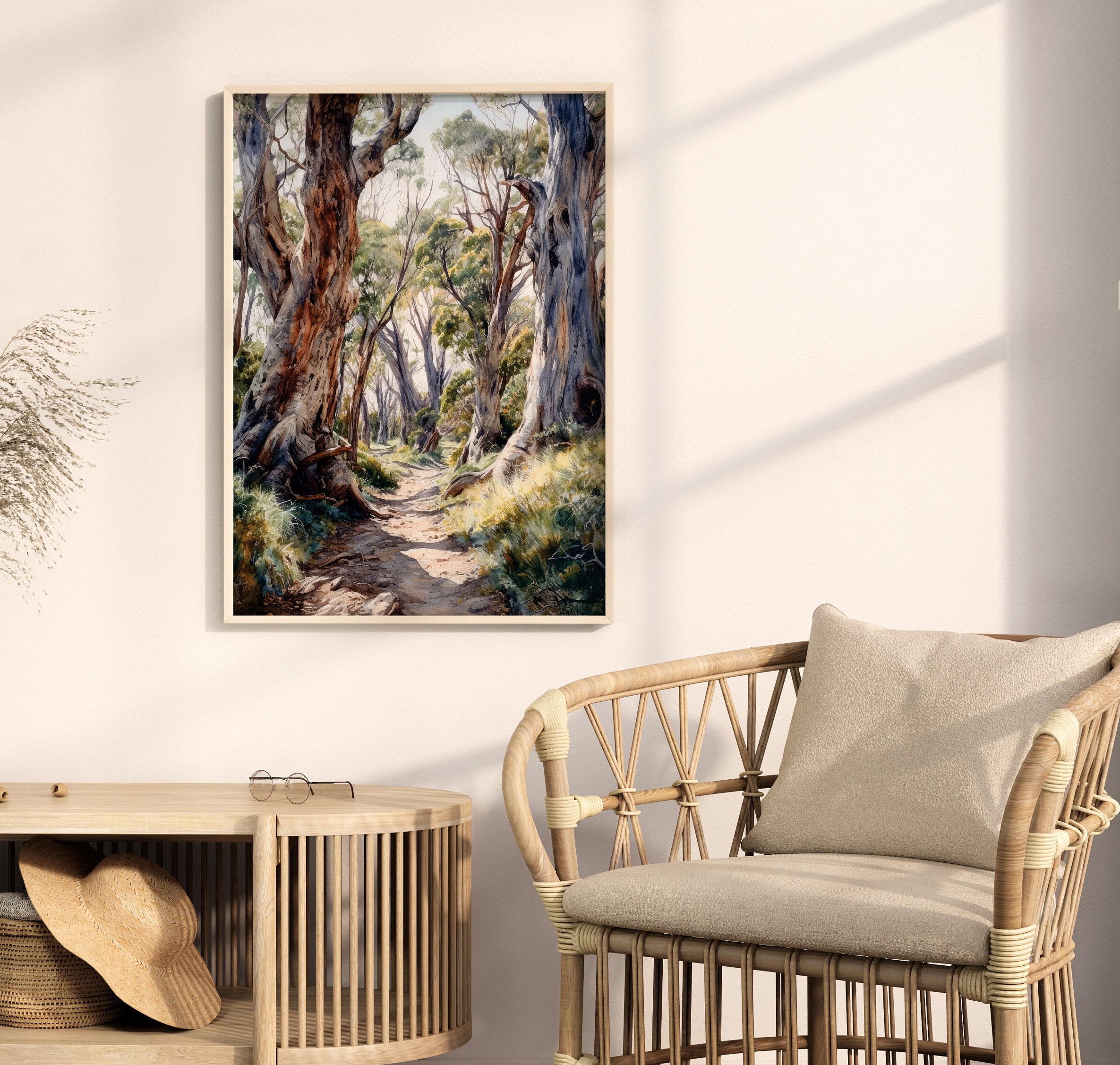 Australian Wall Art Print Giant Silky Oak 2, Outback Landscape Rural ...