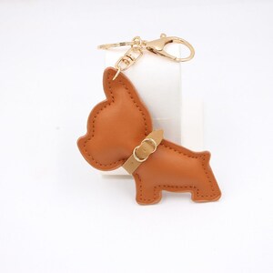French Bulldog Shape Faux Leather Key Chain Bag Chain - Etsy