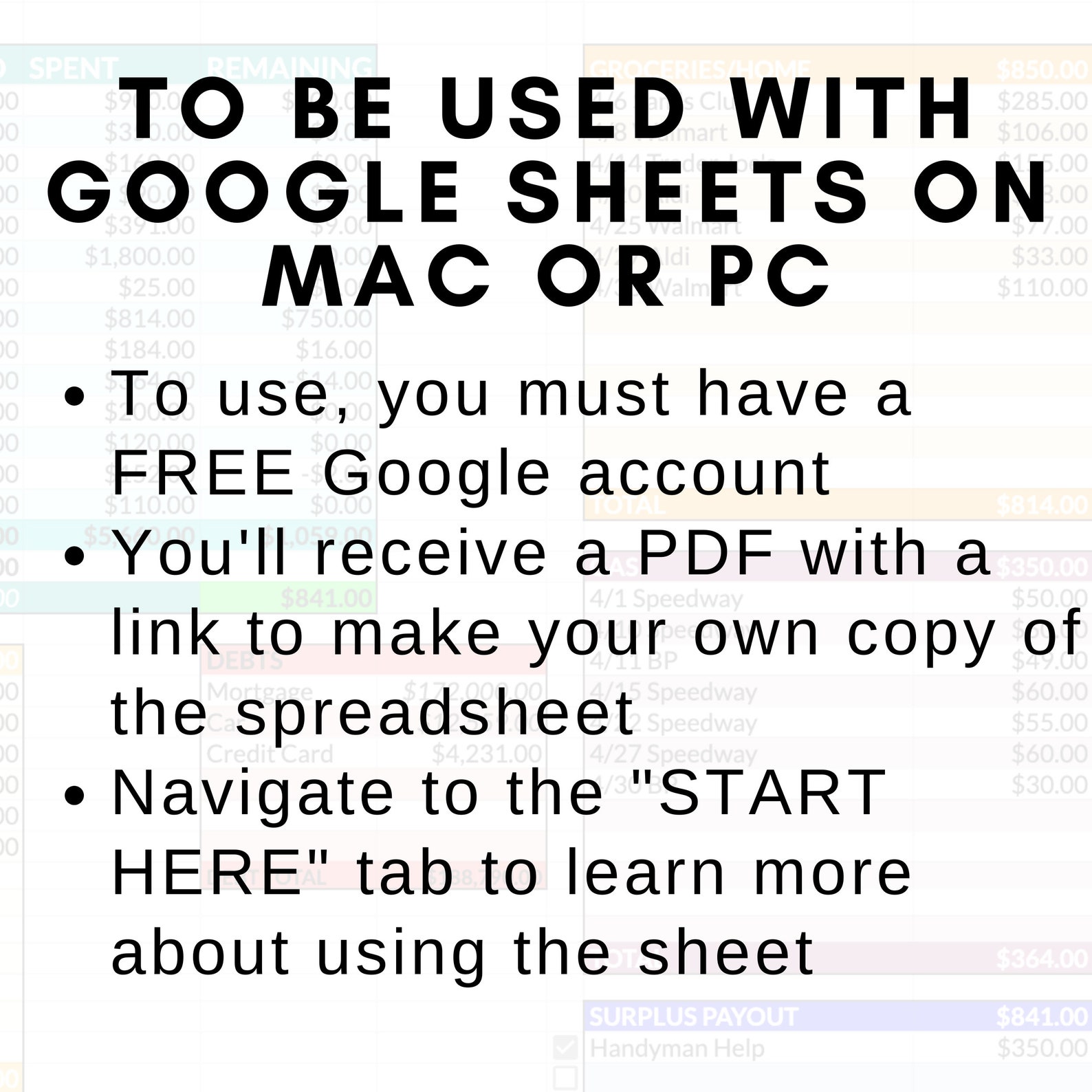 Monthly Budget Spreadsheet | Google Sheets | Bright and Colorful ...