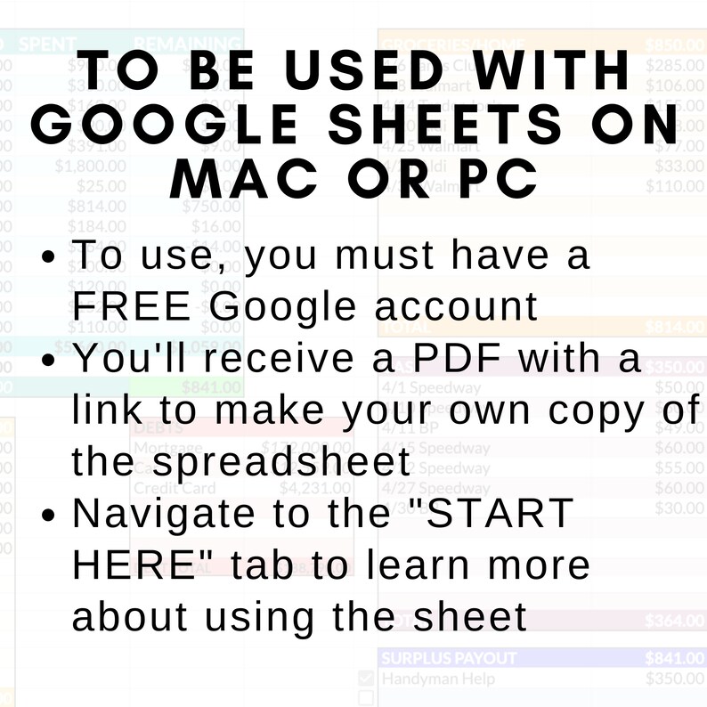 Monthly Budget Spreadsheet | Google Sheets | Bright and Colorful ...