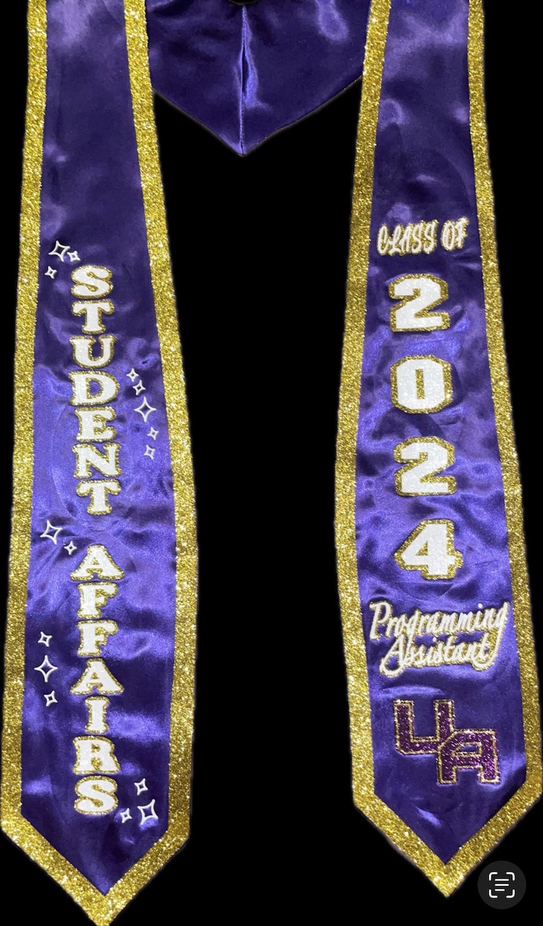 GRADUATION STOLE Custom Graduation Stole Graduation Stole Sorority ...