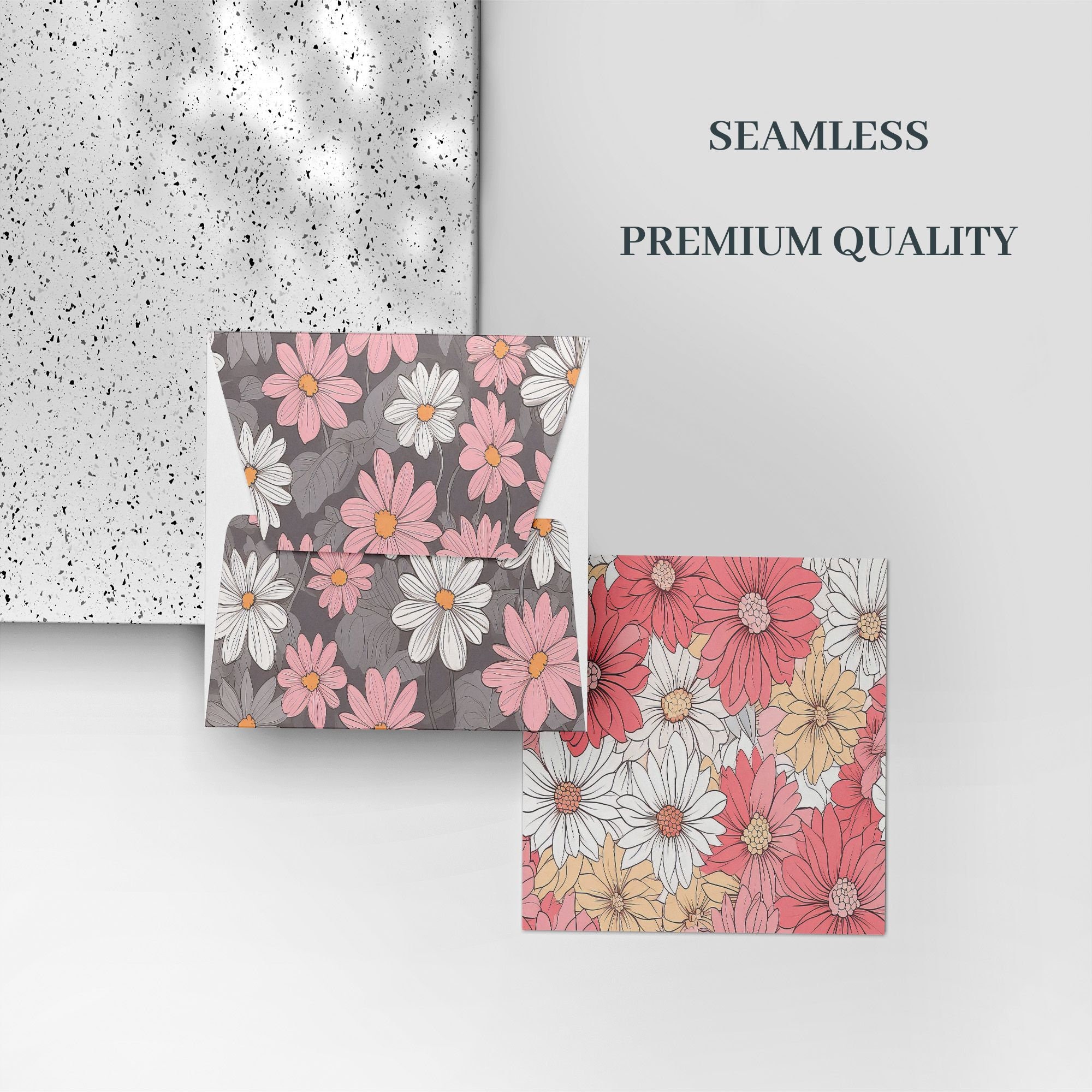 20 Retro Flowers Digital Papers Commercial Use, Scrapbook Paper, Retro ...