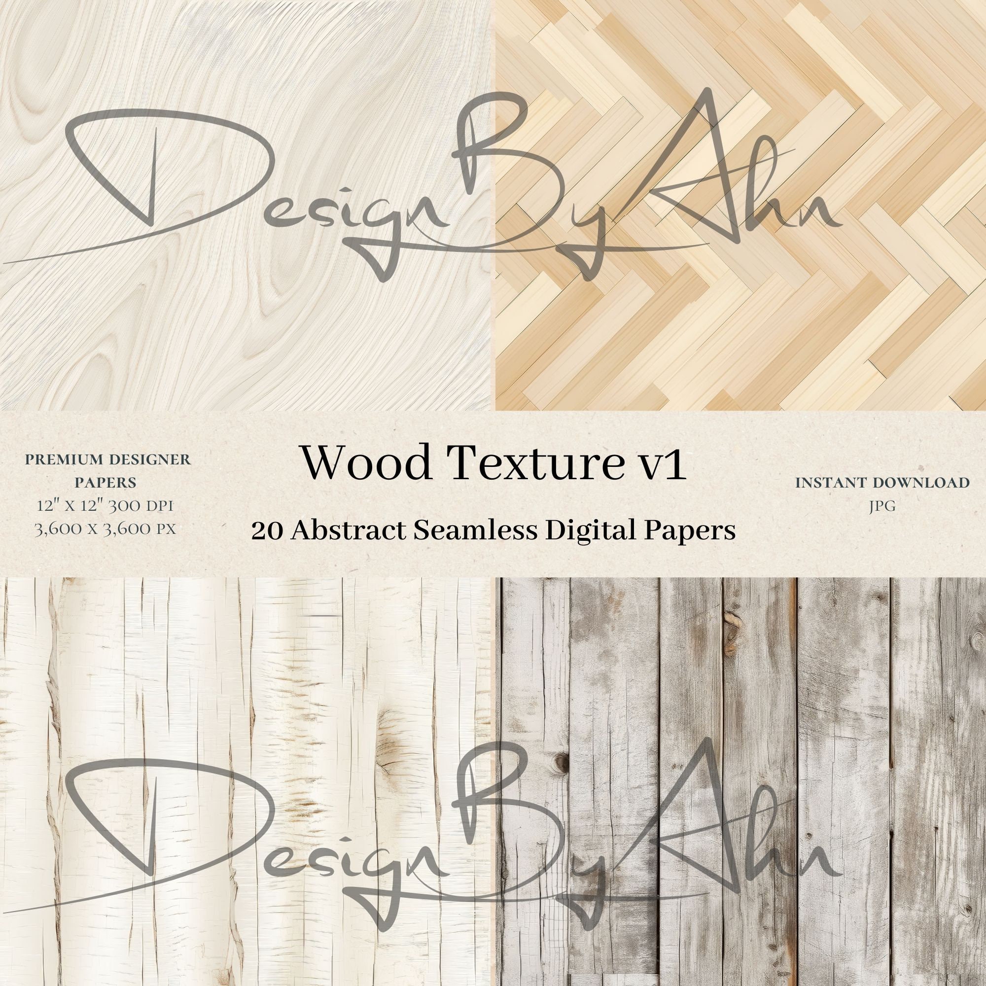 20 Wood Texture Digital Papers Rustic Wood Scrapbook, Distressed Wood ...