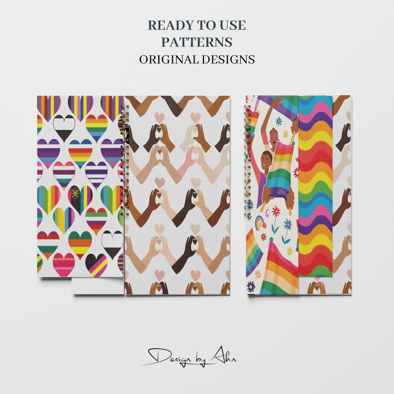 20 Pride Month Digital Papers - LGBTQ+ Seamless Digital Paper, Rainbow ...