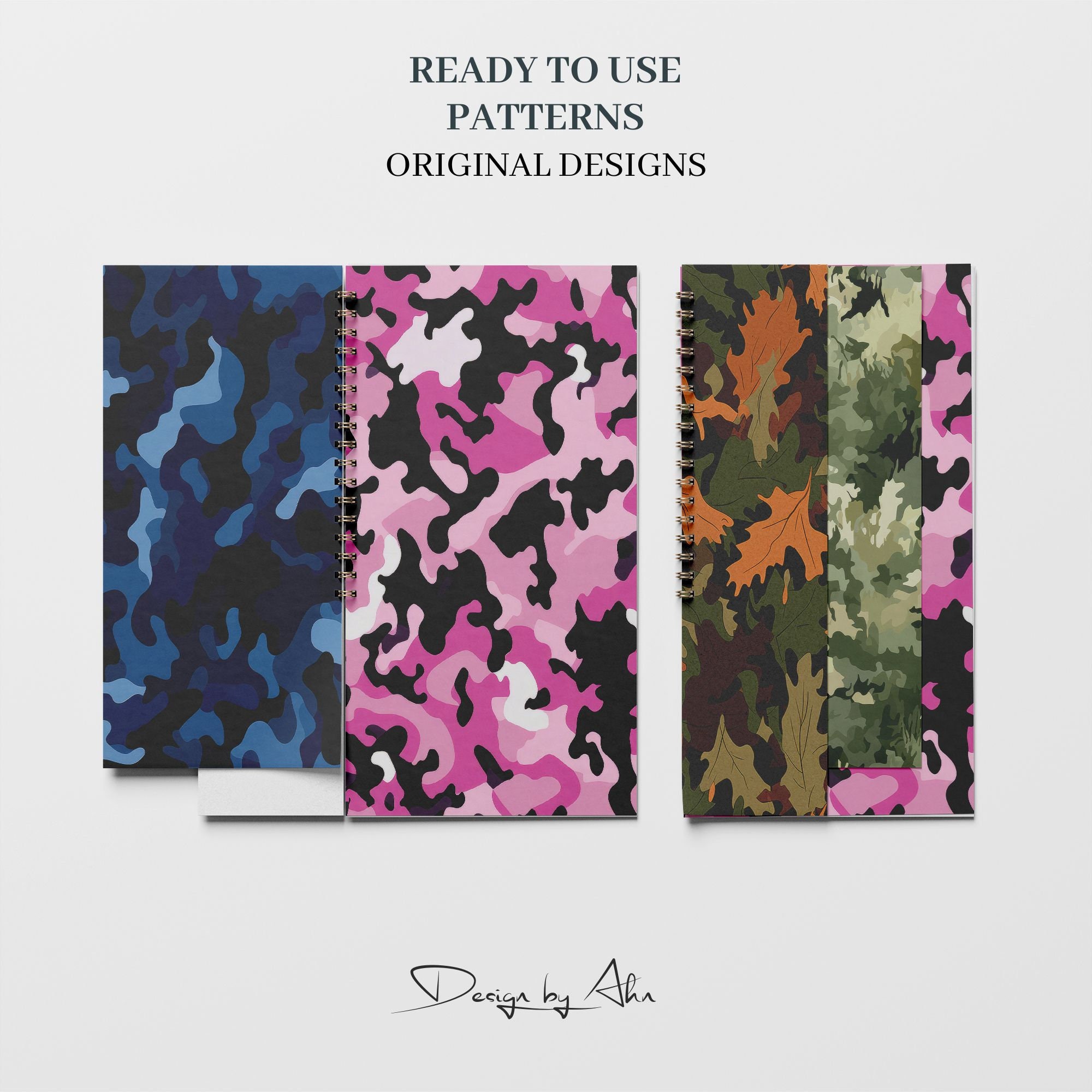 20 Modern Camouflage Digital Papers - Military Scrapbook, Seamless ...