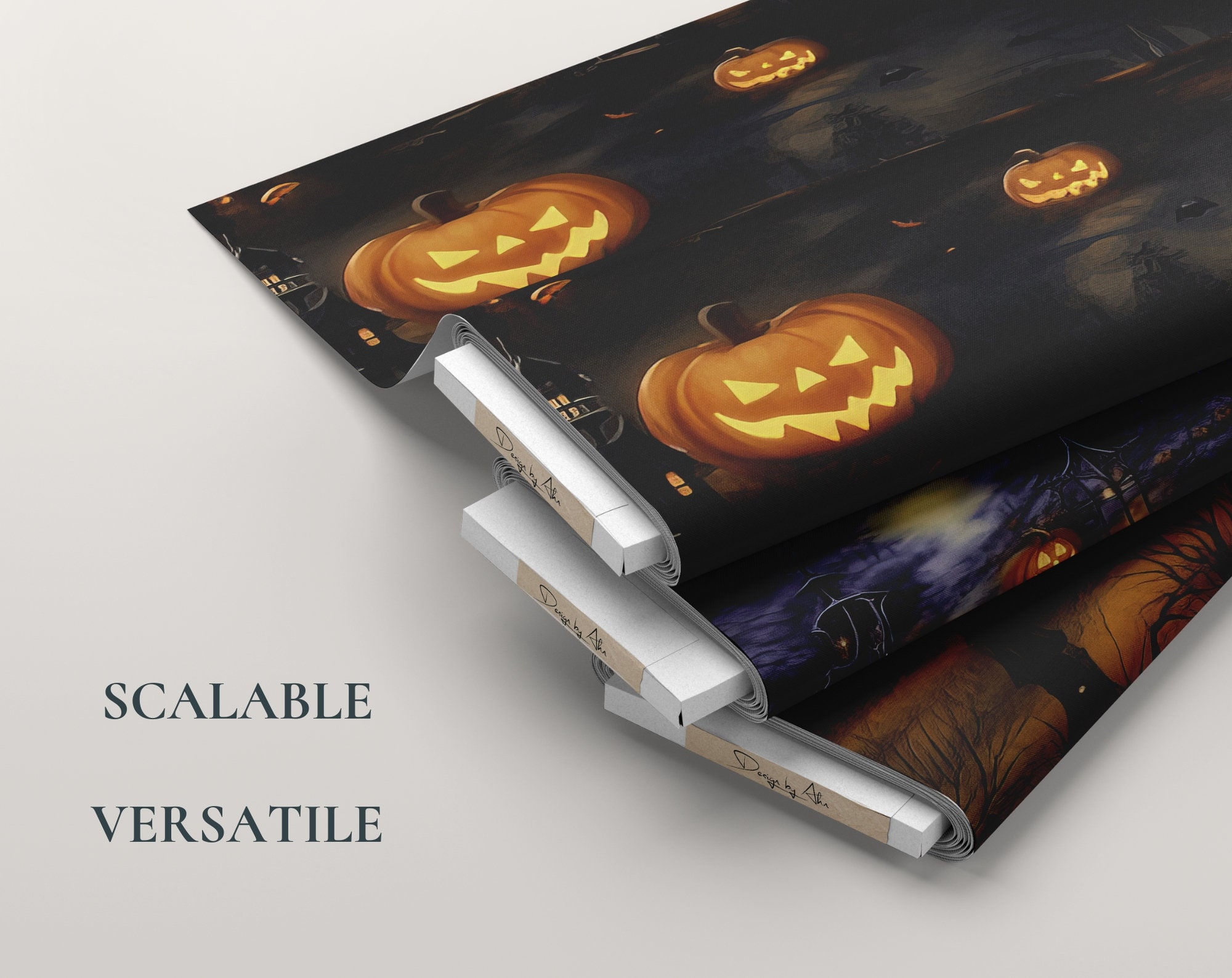 20 Spooky Halloween Digital Papers PNG, JPG, Pumpkin Seamless Pattern ...