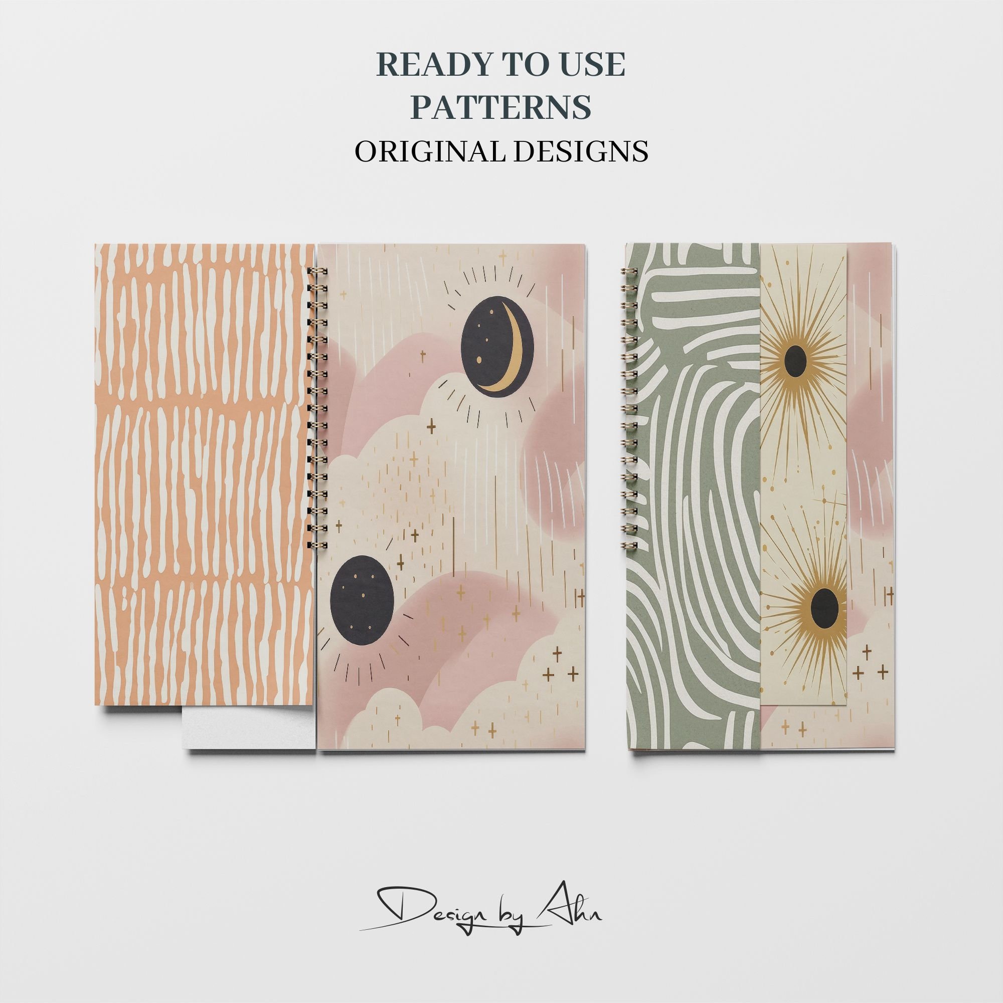 20 Cute Boho Digital Papers Commercial Use, Scrapbook Paper, Spring ...