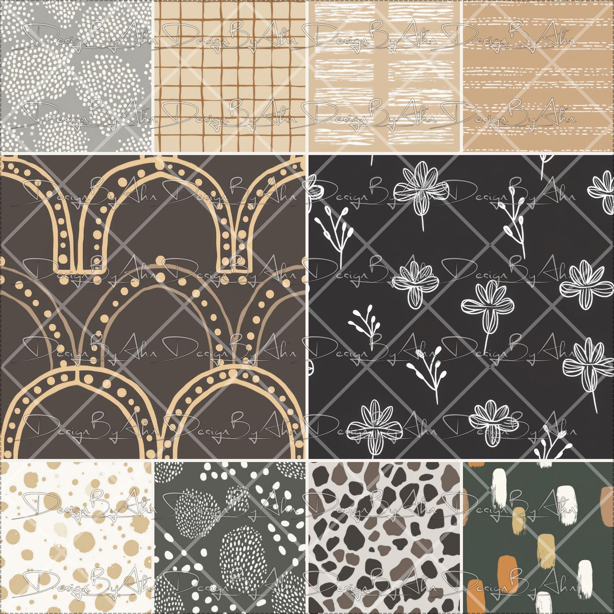20 Cute Boho Digital Papers - Commercial Use, Scrapbook Paper, Spring ...