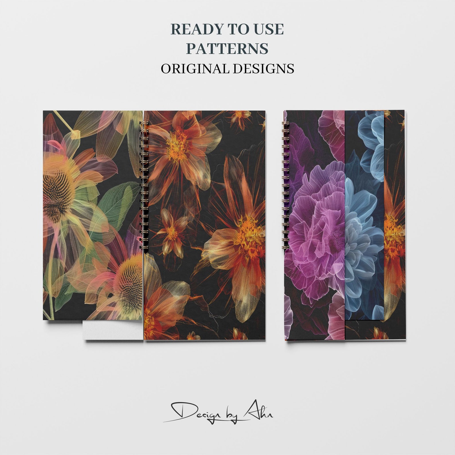 20 Organza Floral Digital Papers - Flower Seamless Pattern, Floral ...