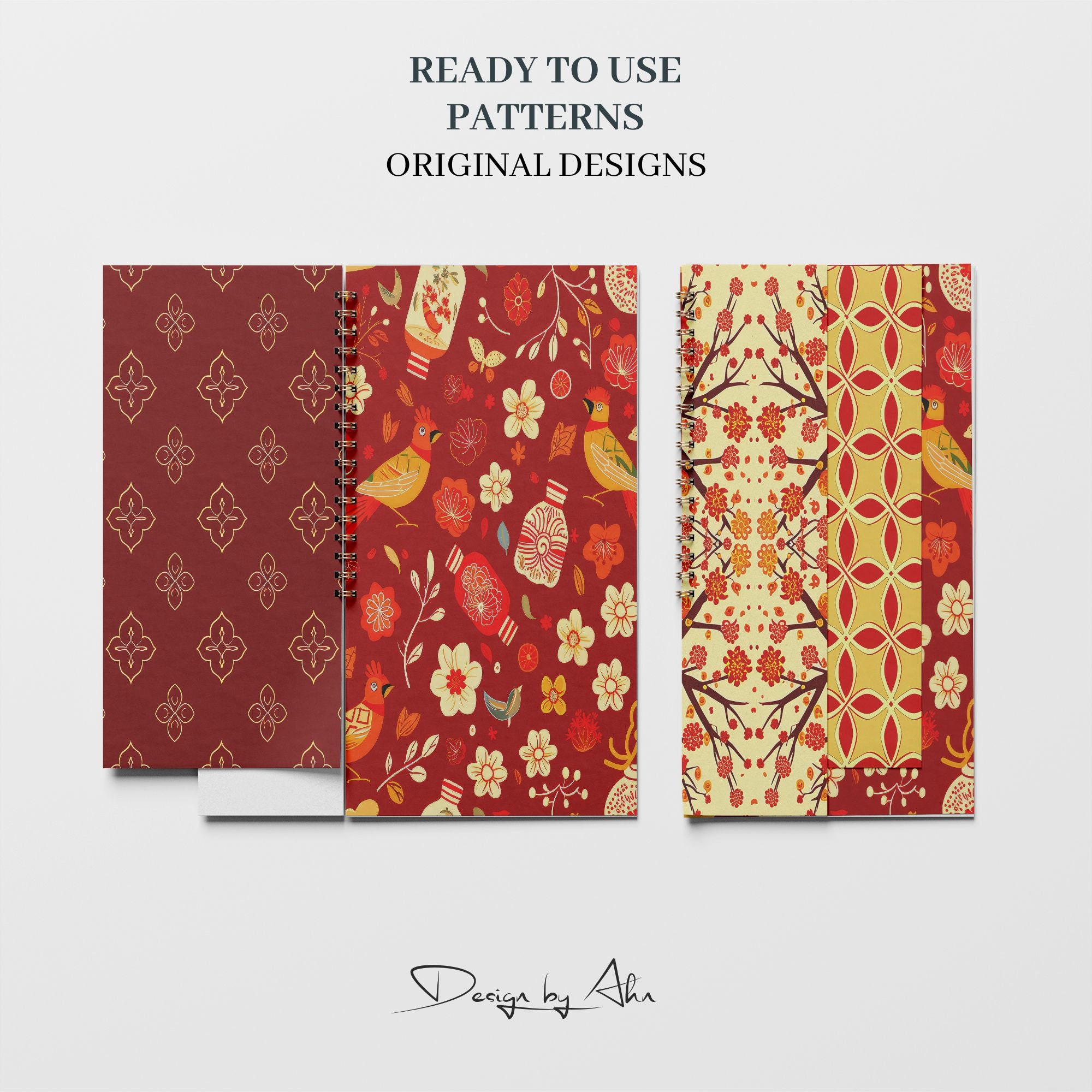 20 Lunar New Year Digital Papers - Chinese Seamless Pattern, Asian ...