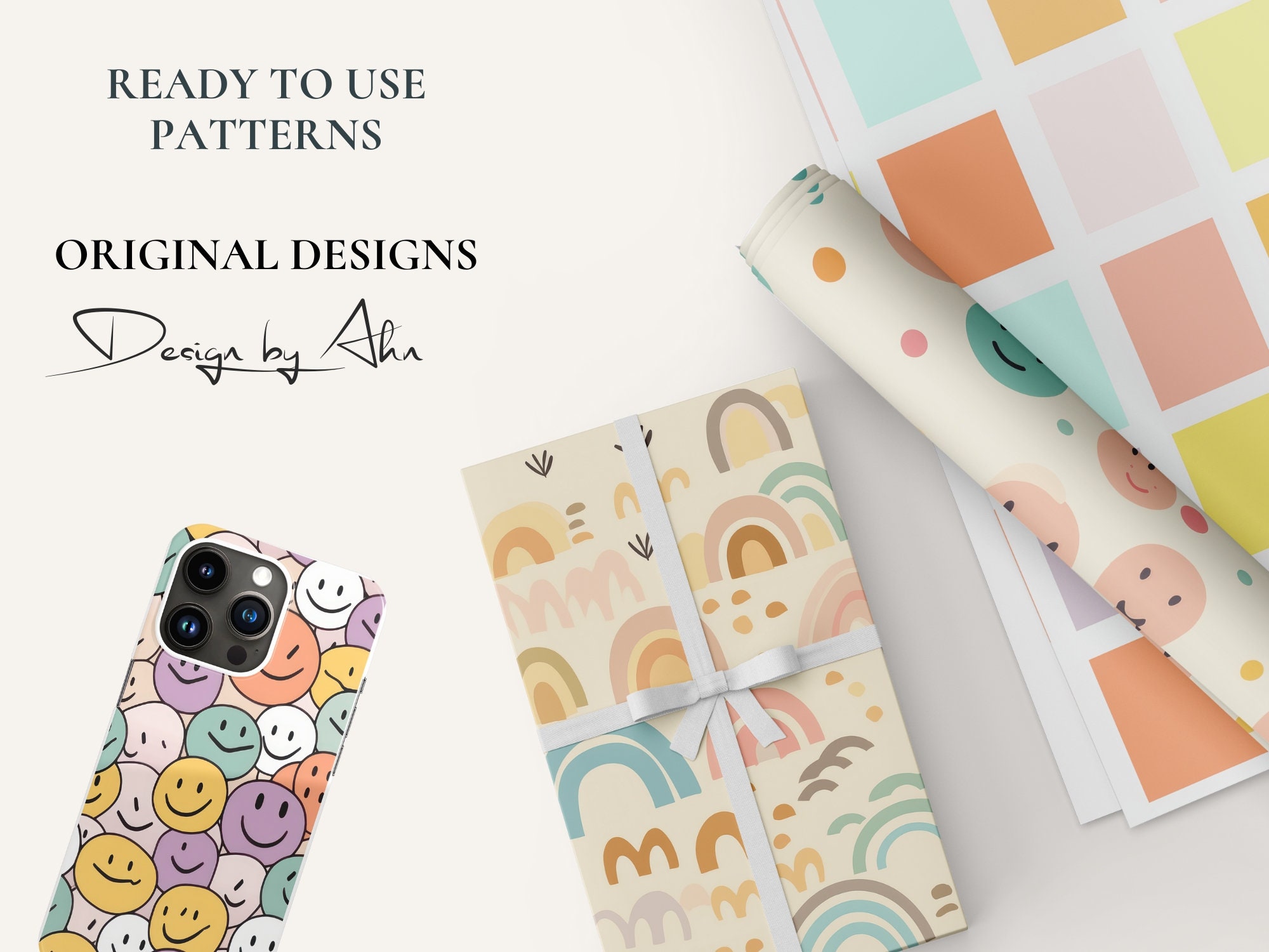 20 Groovy Smiles Digital Papers Seamless Patterns - Etsy