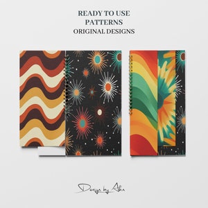 20 Retro Abstract Digital Papers - Commercial Use, Scrapbook Paper ...