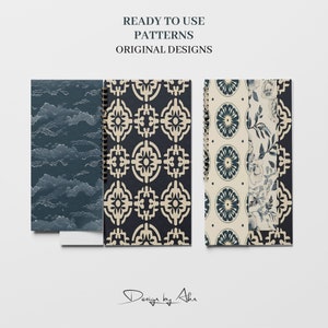 20 Traditional Korean Digital Papers - Hand-drawn Scrapbook, Seamless ...