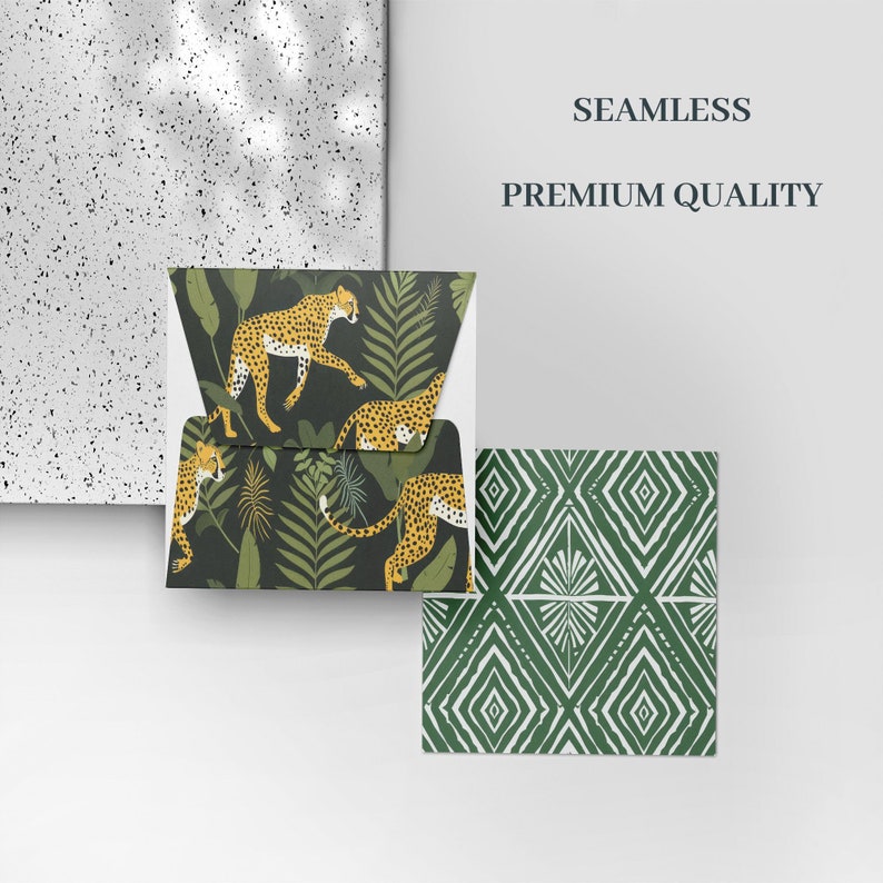 20 Tropical Jungle Digital Papers - Leopard Scrapbook Paper, Tiger ...