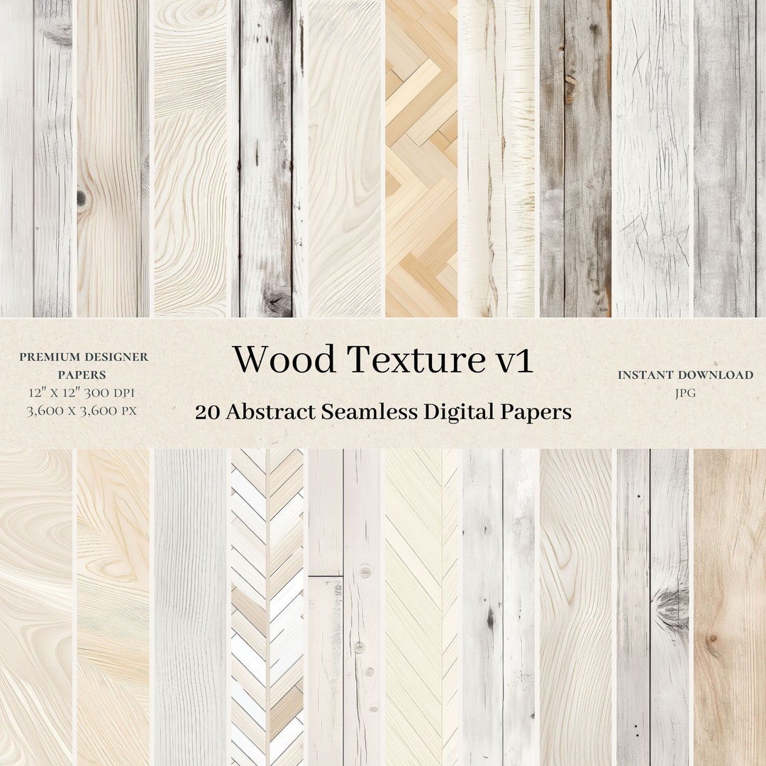 20 Wood Texture Digital Papers - Rustic Wood Scrapbook, Distressed Wood ...