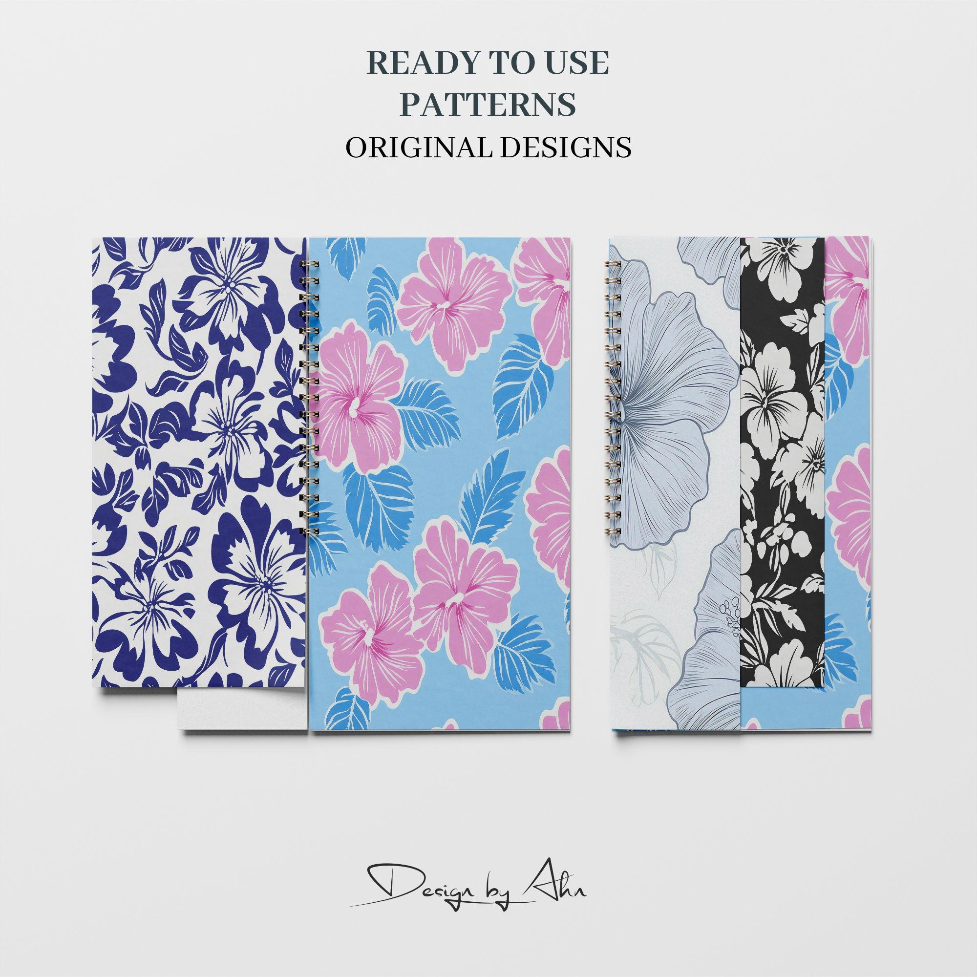 20 Hawaiian Hibiscus Digital Papers - Tropical Seamless Pattern, Aloha ...