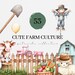 53 Cute Farm Culture Clipart Set Transparent Background - Etsy