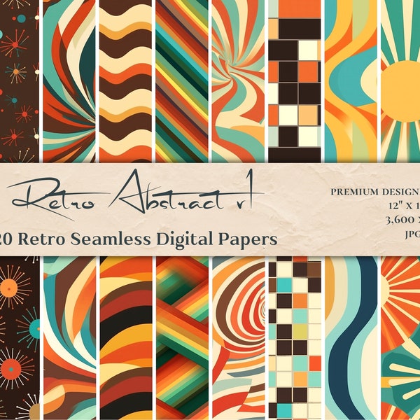 Retro Wall Paper - Etsy