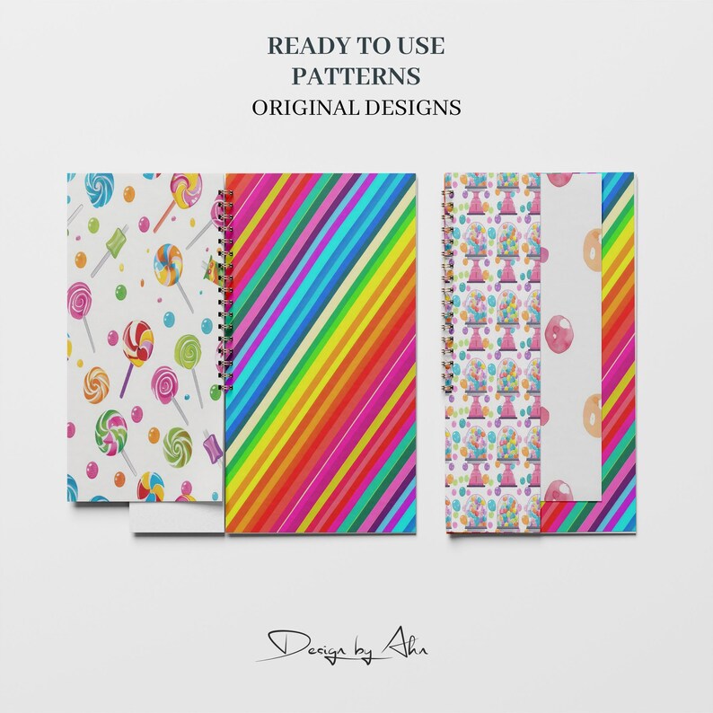 20 Candyland Digital Papers - Pink Seamless Digital Paper, Rainbow ...