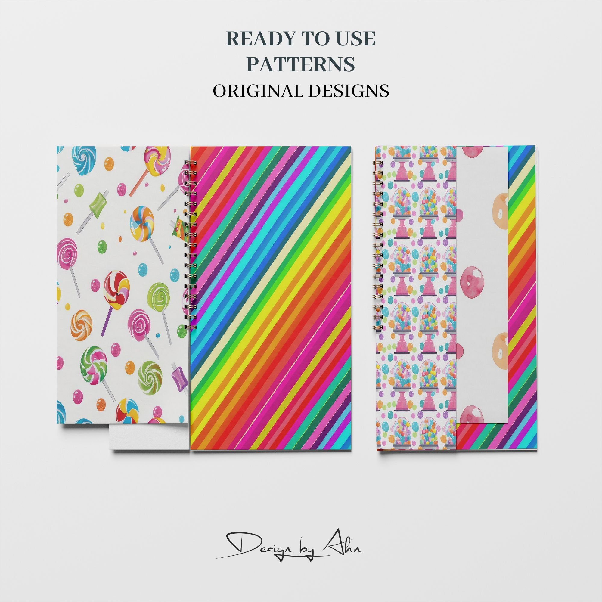 20 Candyland Digital Papers - Pink Seamless Digital Paper, Rainbow ...