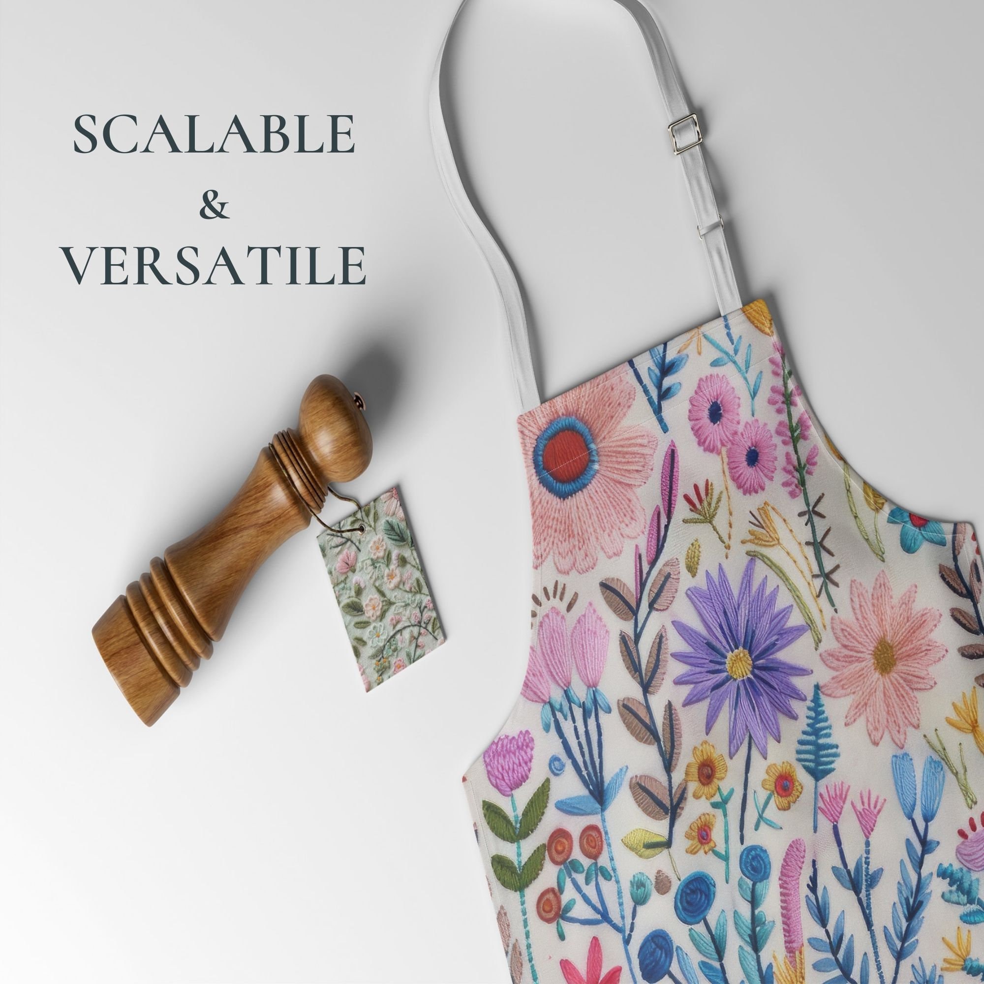 20 Floral Embroidery Digital Papers - Colorful Fabric Seamless Digital ...