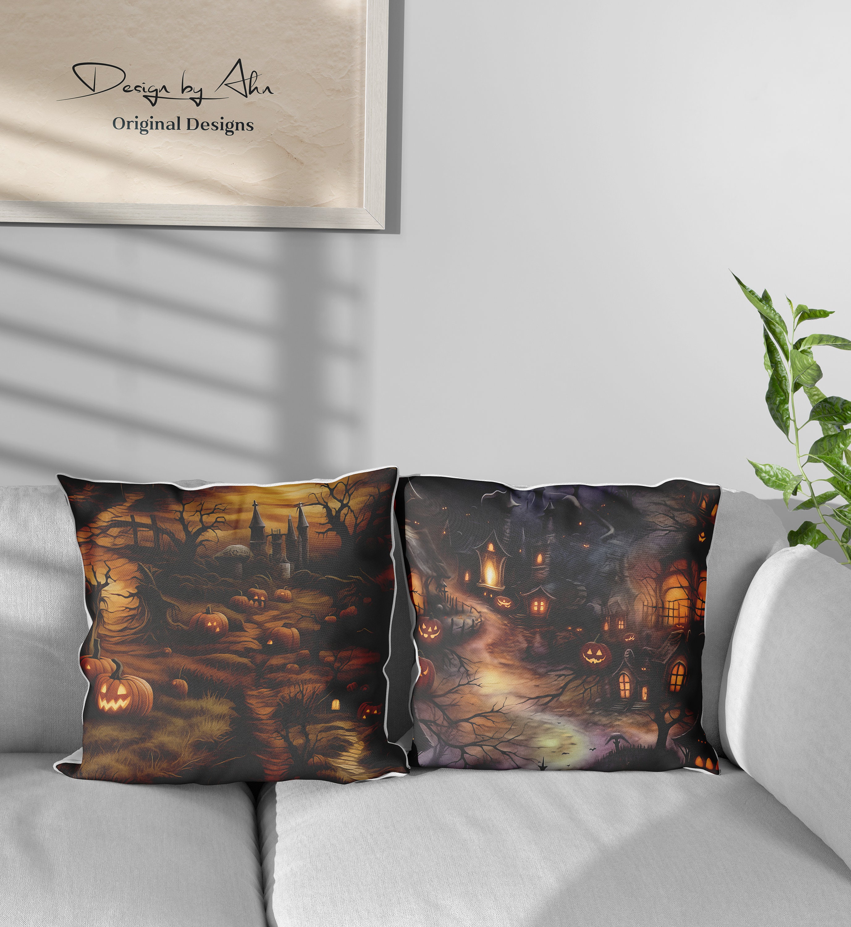 20 Spooky Halloween Digital Papers PNG, JPG, Pumpkin Seamless Pattern ...