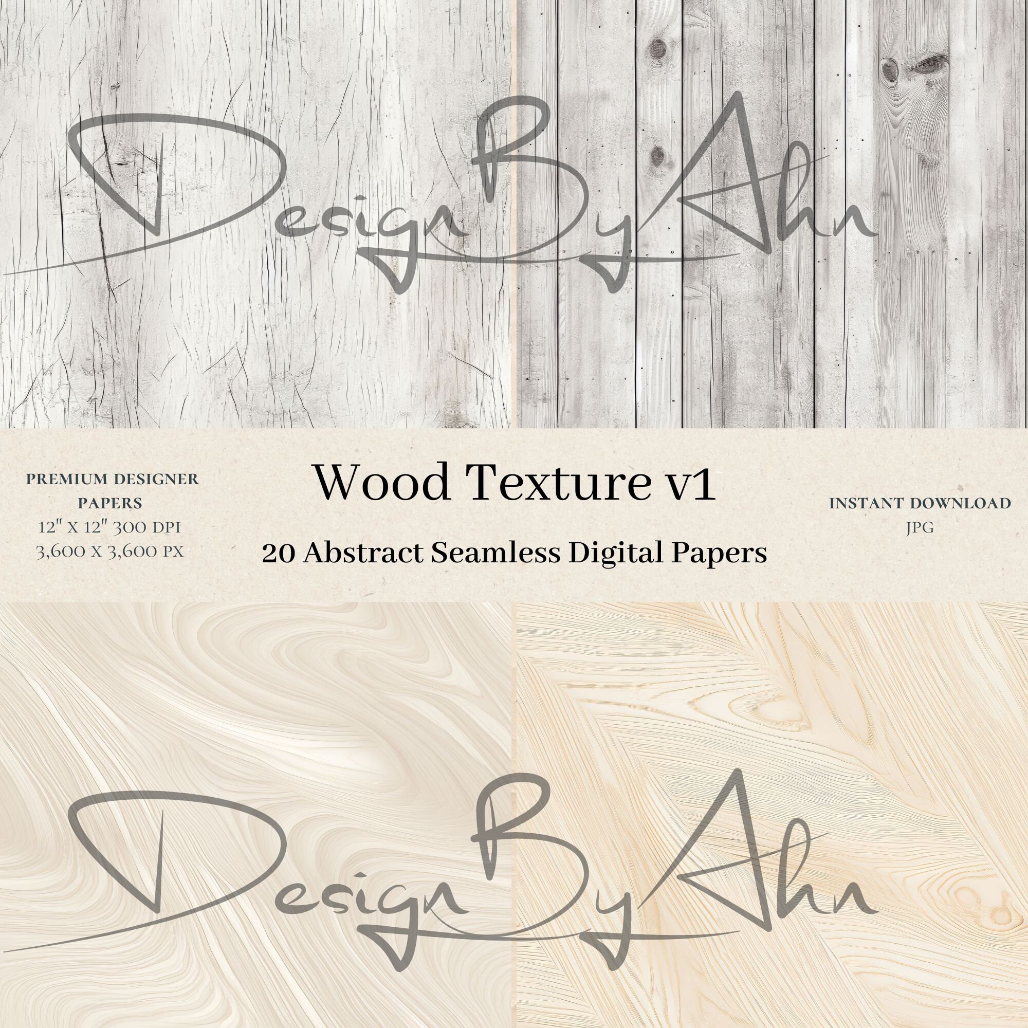 20 Wood Texture Digital Papers Rustic Wood Scrapbook, Distressed Wood ...
