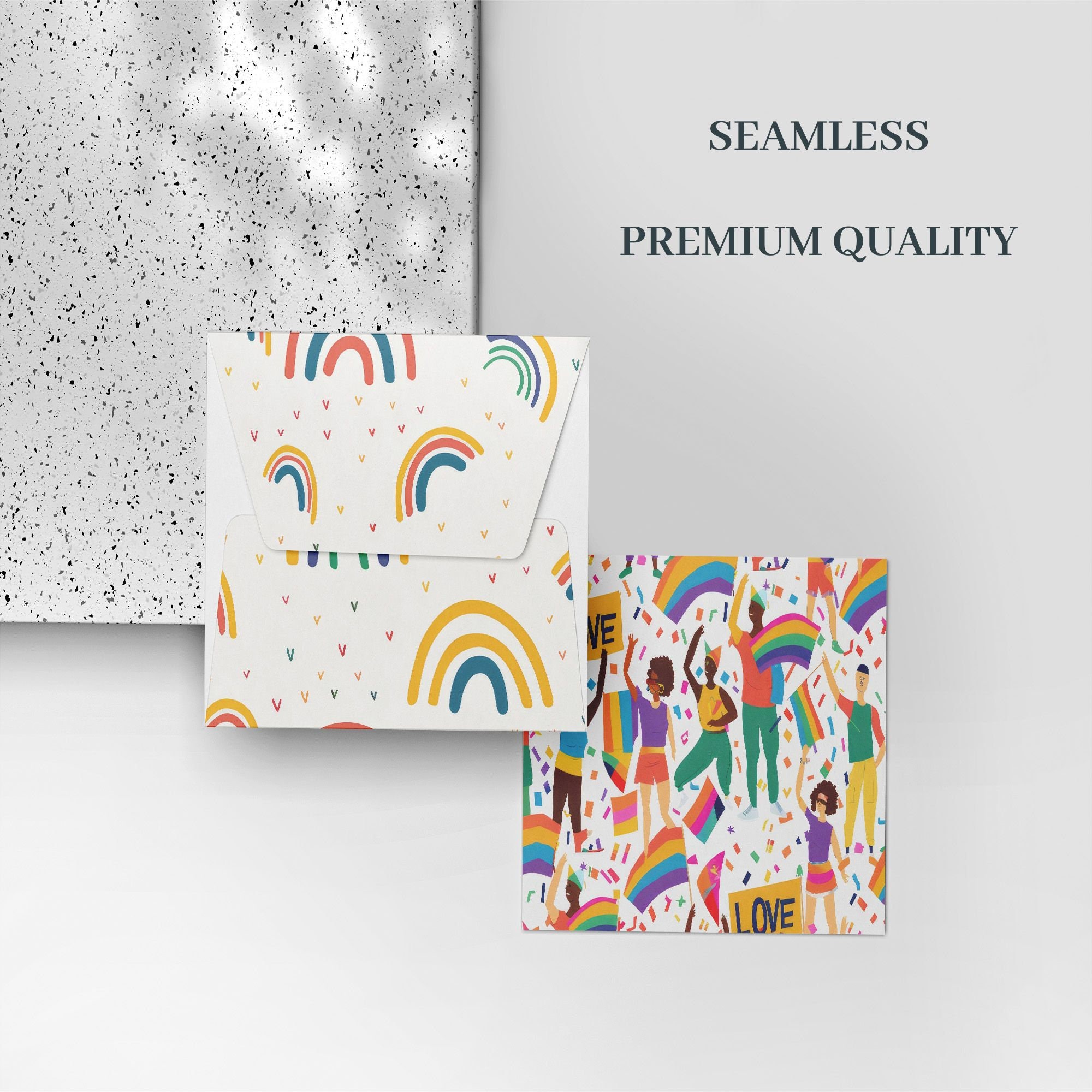 20 Pride Month Digital Papers - LGBTQ+ Seamless Digital Paper, Rainbow ...