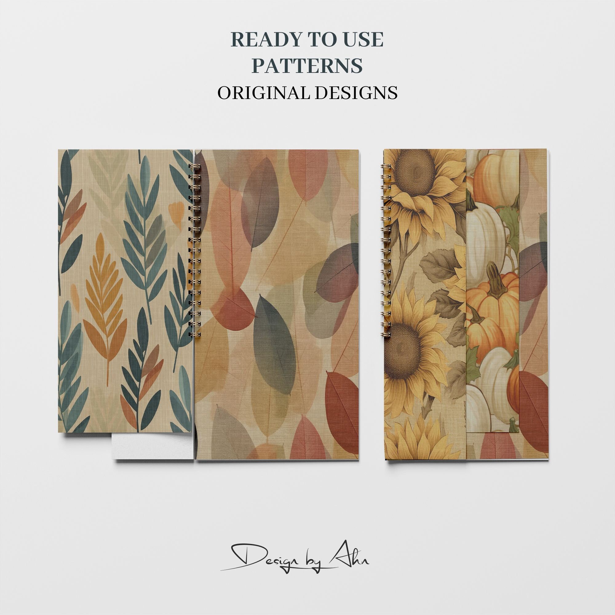 20 Autumn Fabric Digital Papers - Linen Seamless Pattern, Rustic ...