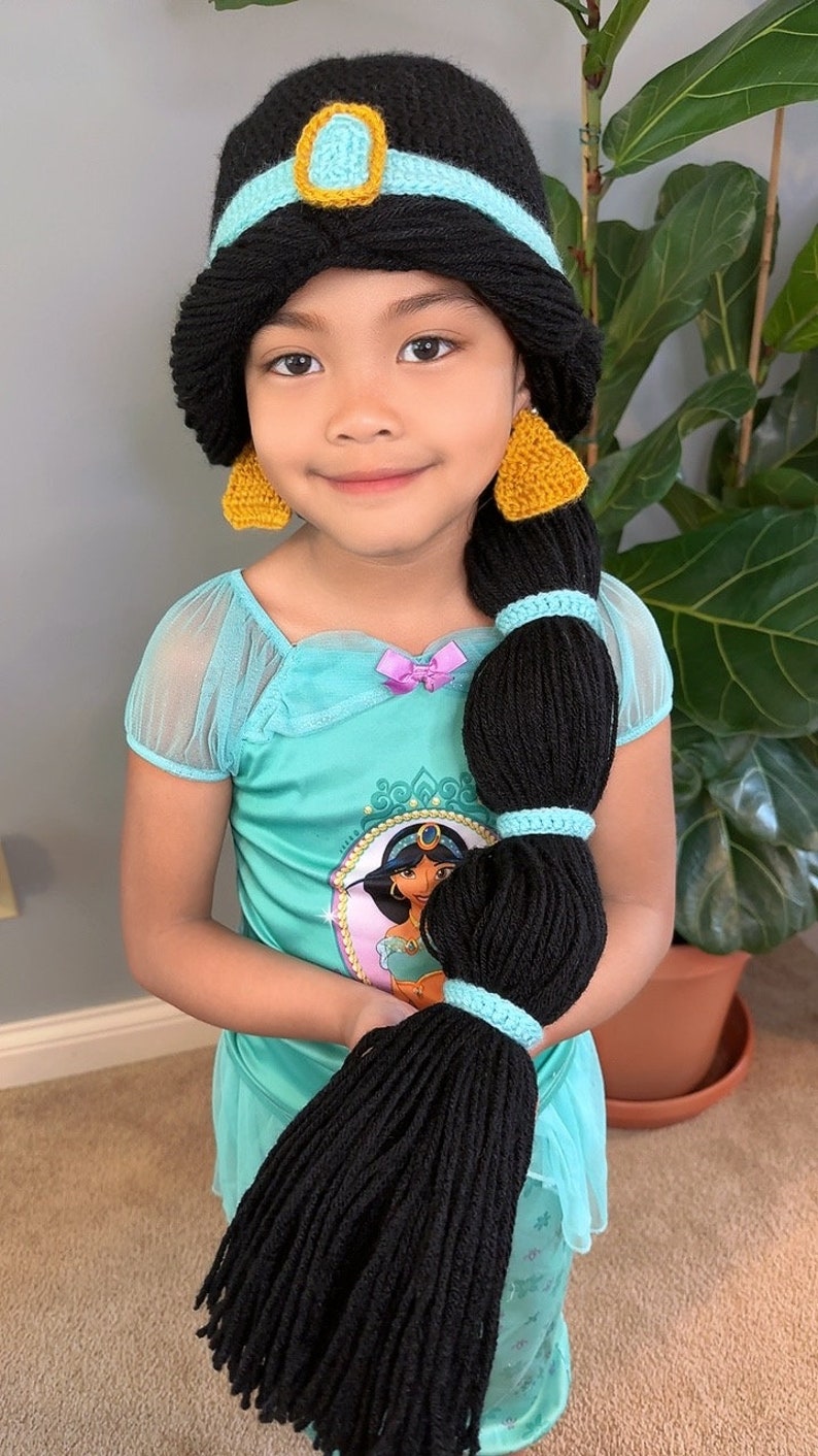 Jasmine Wig/hair, Crochet Jasmine Hair, Cosplay Jasmine - Etsy