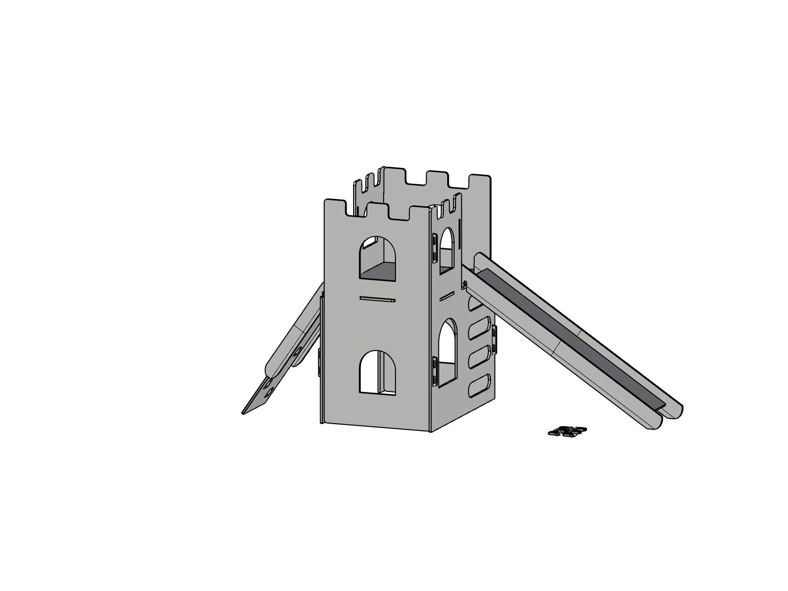 Digital Castle Model | Montessori Style | CNC Router Design | 15mm ...