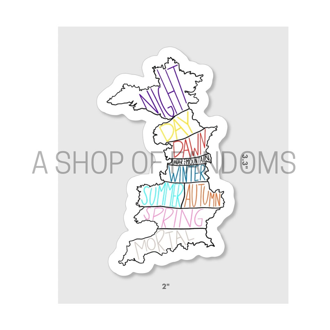 Prythian Map Simple Sticker - Etsy