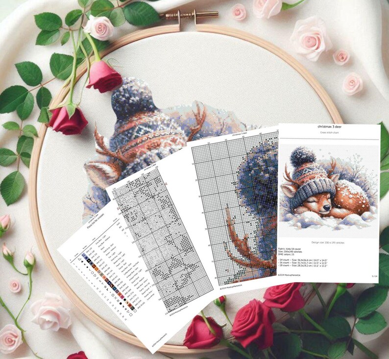 Winter Girl Winter Walk Cross Stitch Patterns PDF, Christmas Cross ...