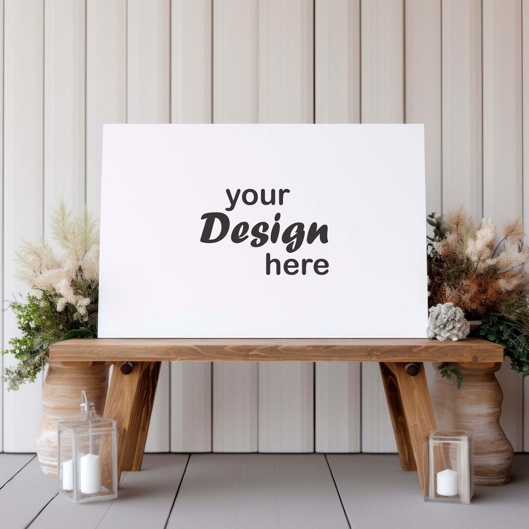 Blank Horizontal Welcome Sign Mockup Jpg, Horizontal Wedding Mockup ...