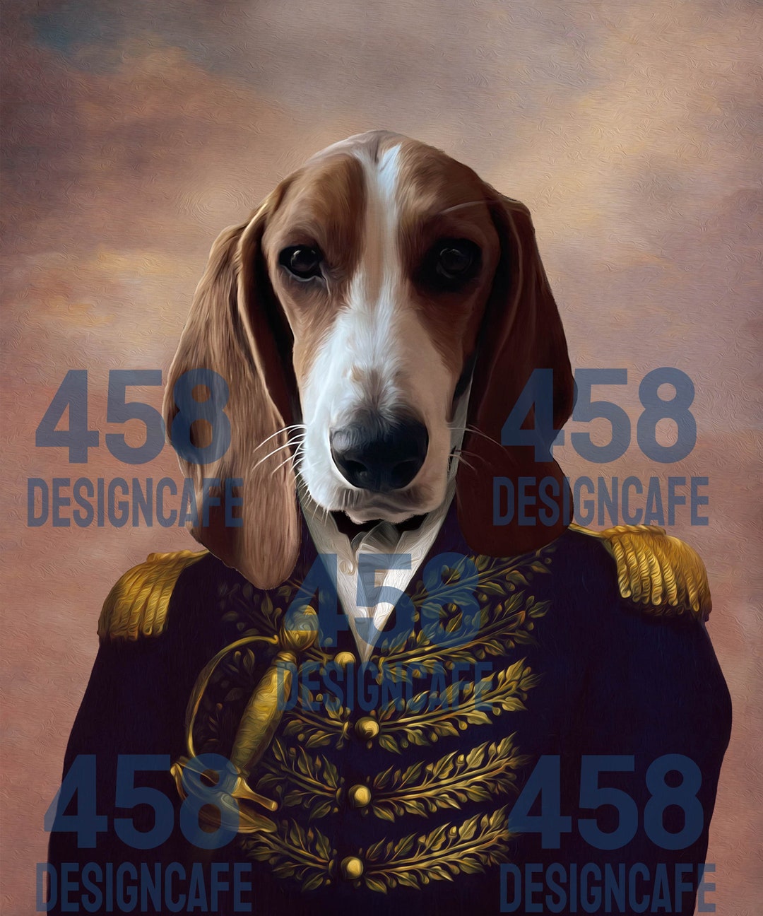 Royal Basset Hound Painting Digital Download - Etsy