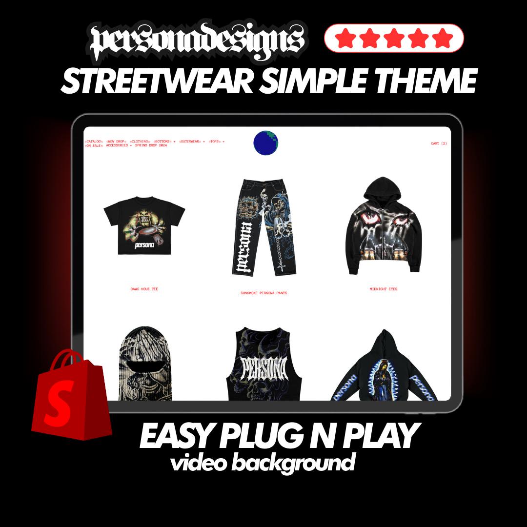 Streetwear Shopify Theme Template Easy Simple - Etsy