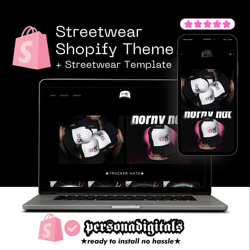 Streetwear Shopify Theme - Website Design Template - Streetwear Banners Themes STARDOM Y2k ...