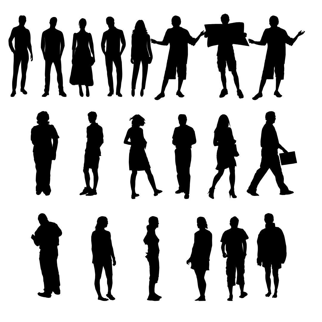 People Svg Silhouette Outline Svg Cut Out Png - Etsy