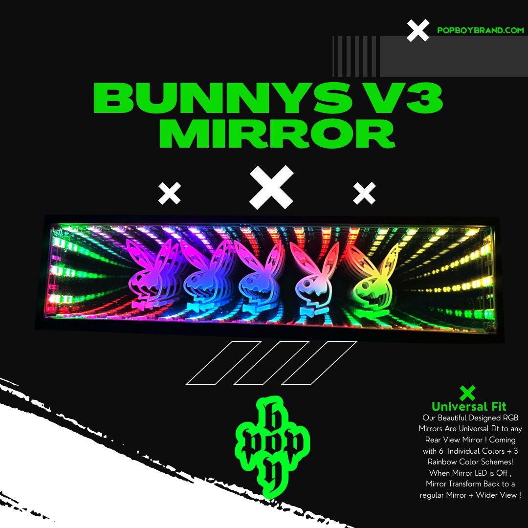 JDM Custom Rear View Mirror Bunny V3 Style - Etsy