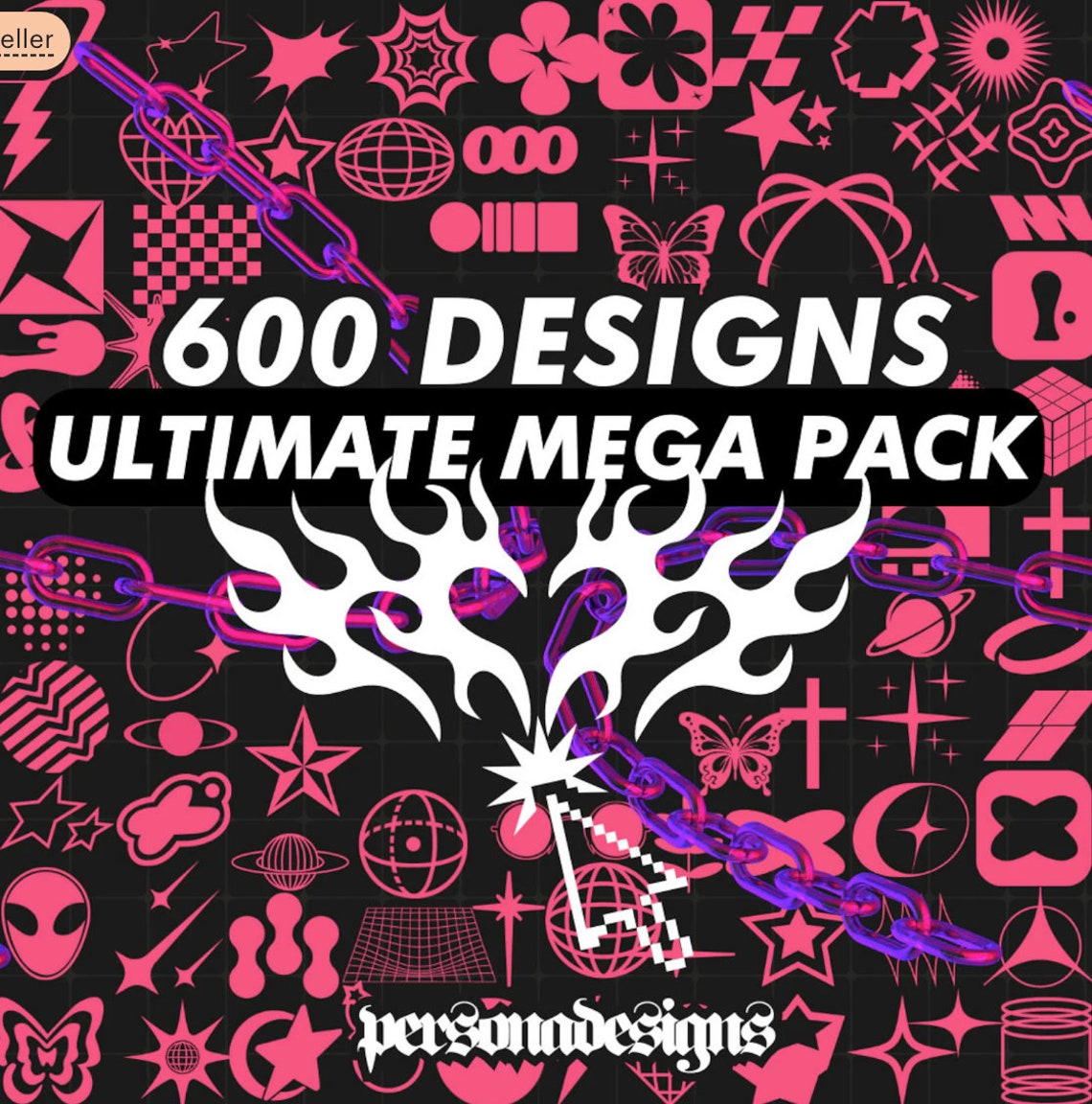Y2K Full Store Graphics Pack: SVG, PNG, Vector Assets - Etsy UK