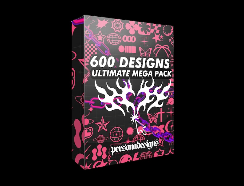 Y2K JUMBO PACK Iconos de formas vectoriales Diseños SVG Ropa Ropa de ...