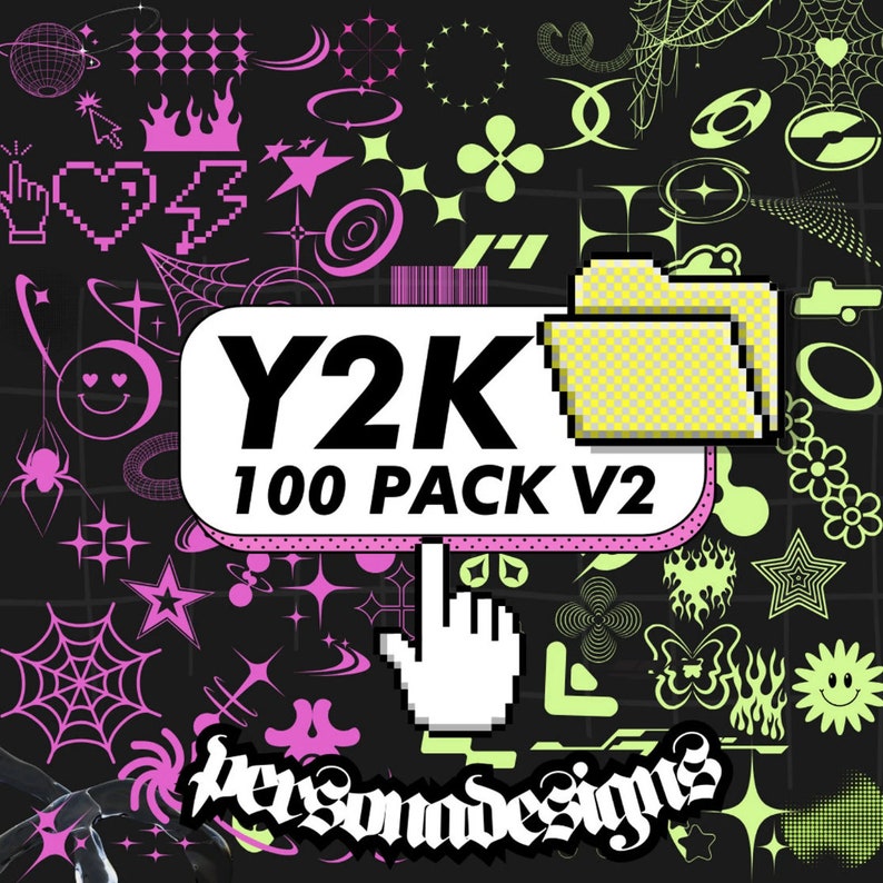 Y2K Full Store Graphics Pack: SVG, PNG, Vector Assets - Etsy UK
