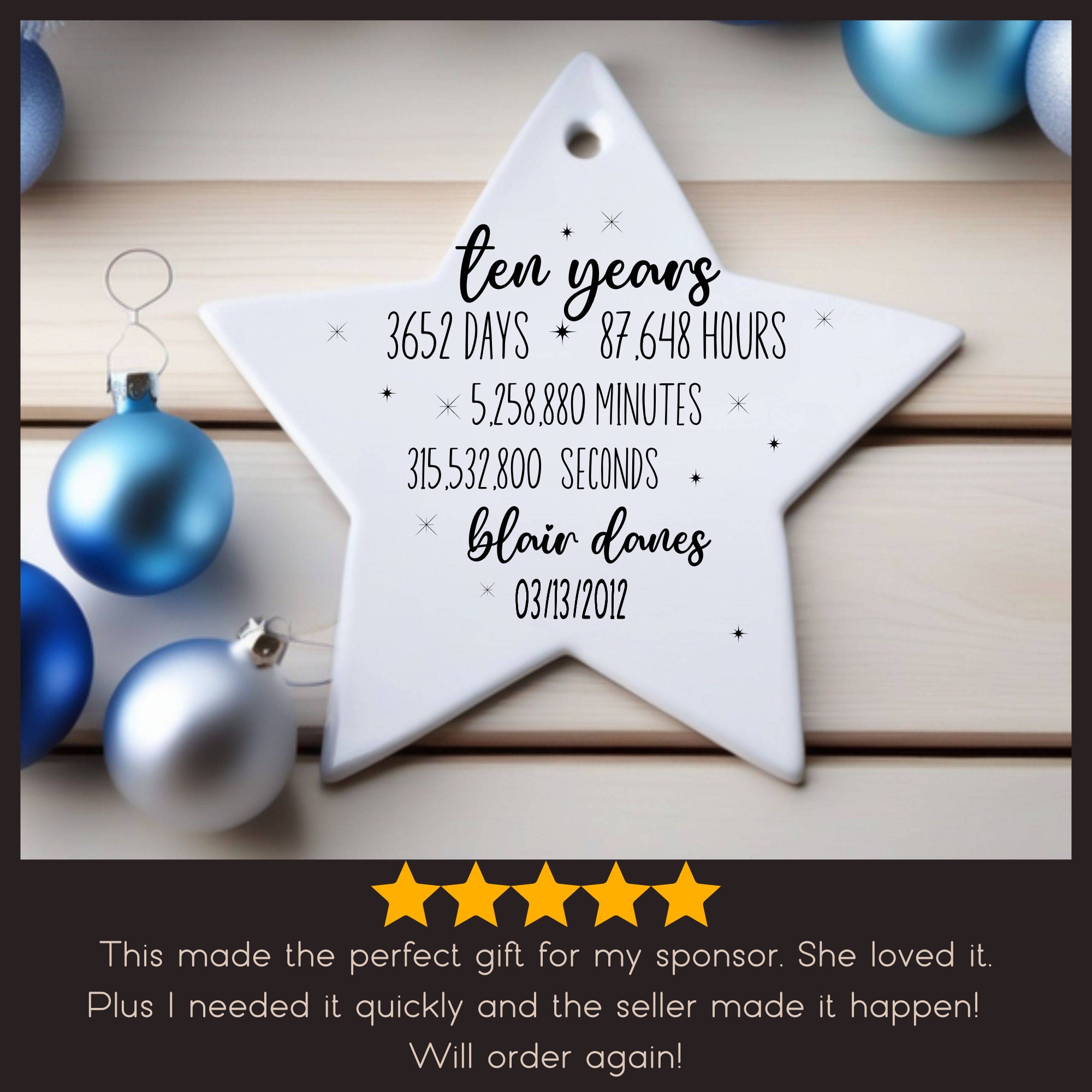 Sobriety Ornament, Sobriety Recovery Christmas Ornament, Custom Name ...