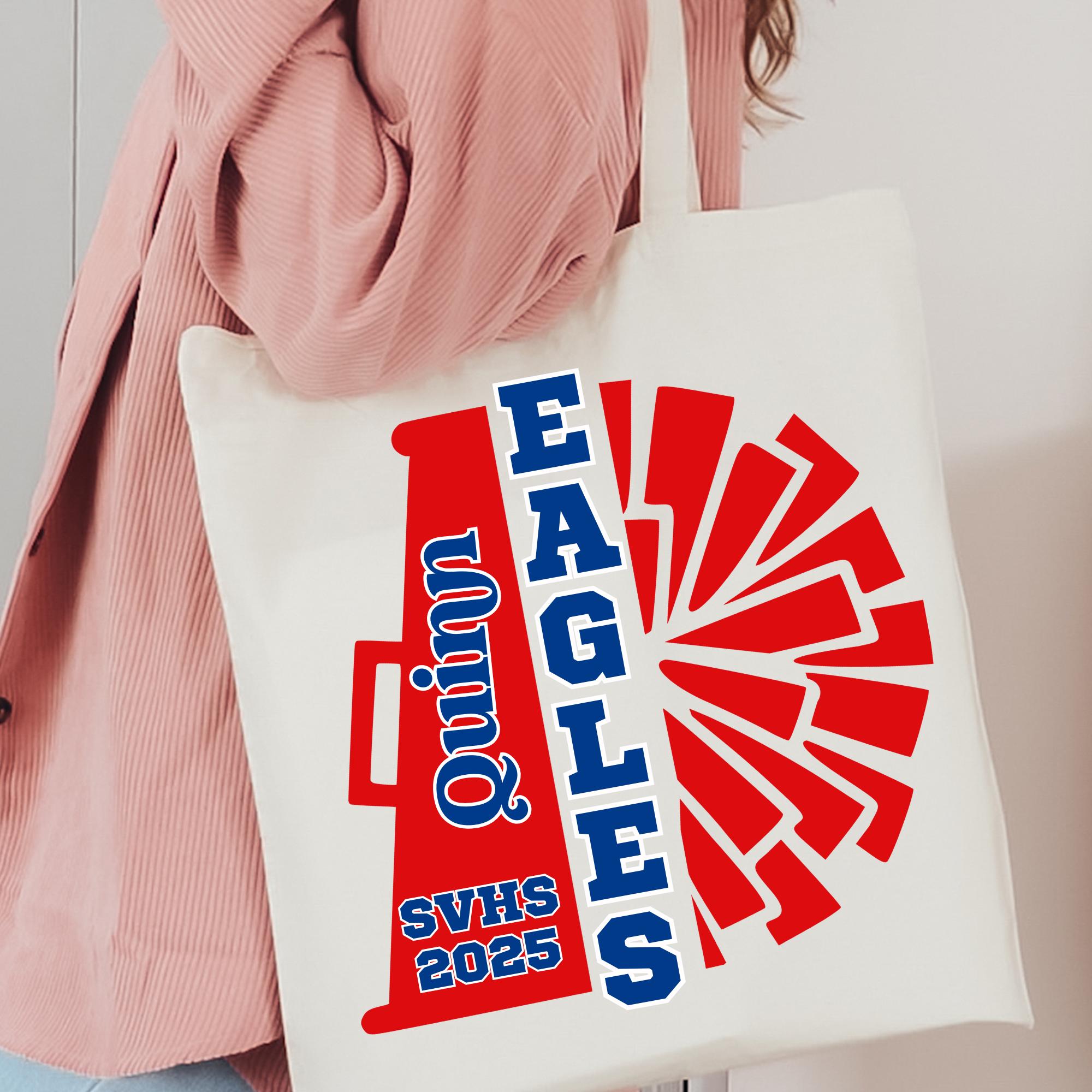 Cheerleading Tote Bag, Personalized Canvas Tote, Cheerleader Gift ...