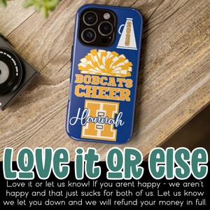 Custom Cheerleader Phone Case, Personalized Cheerleading Gift, Cell ...
